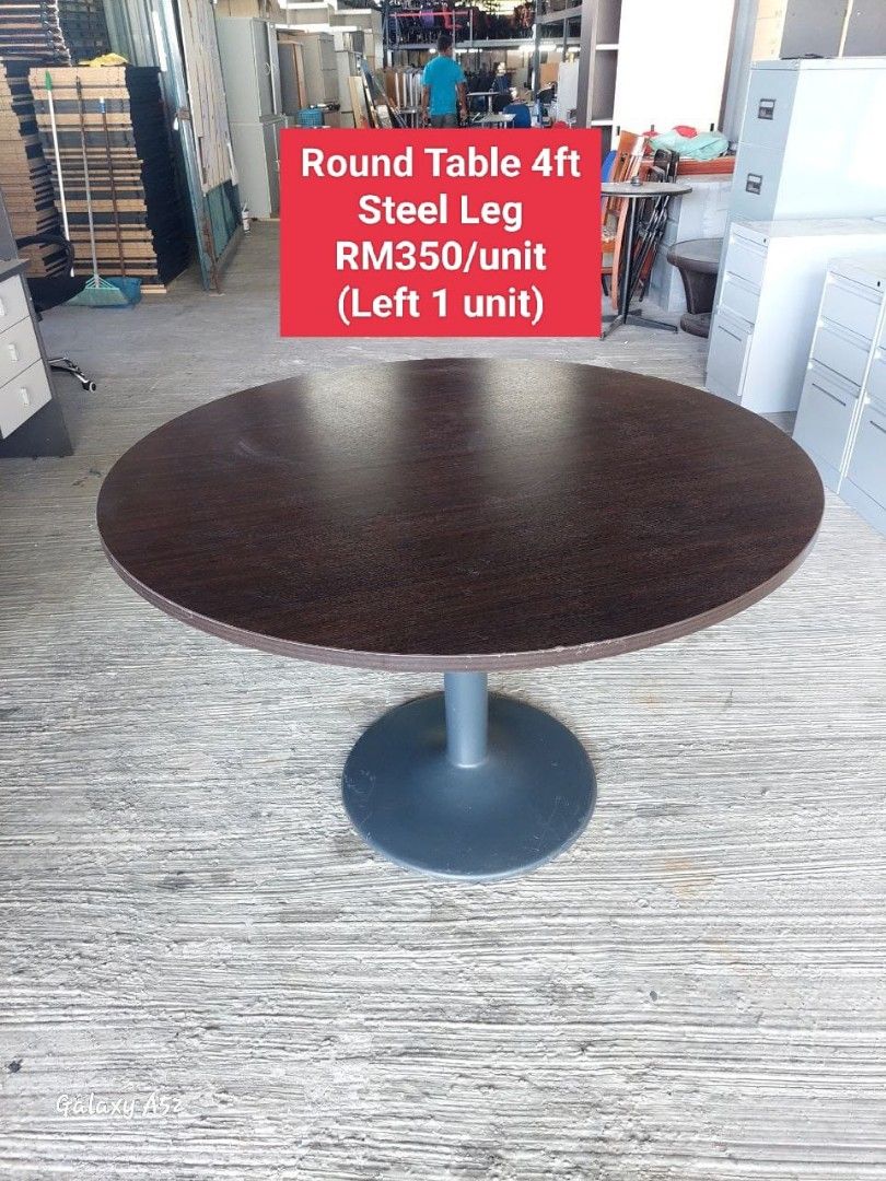 ROUND TABLE STEEL LEG, Furniture & Home Living, Furniture, Tables ...