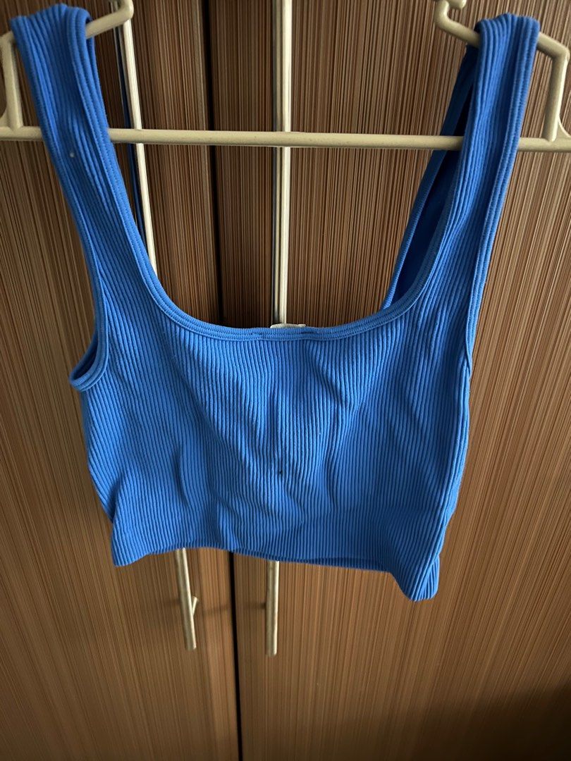 Royal blue ribbed tank from Zara M-L, Women's Fashion, Tops, Sleeveless ...