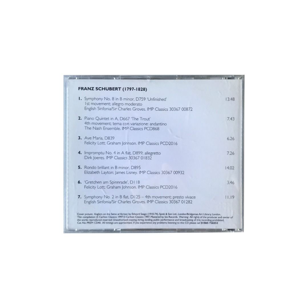Schubert (Ave Maria, Classic FM, CD), Hobbies & Toys, Music & Media ...