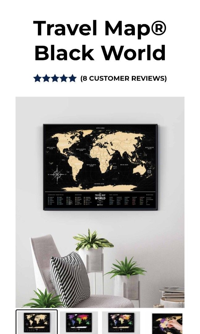 Scratchable travel world map, Hobbies & Toys, Stationery & Craft ...