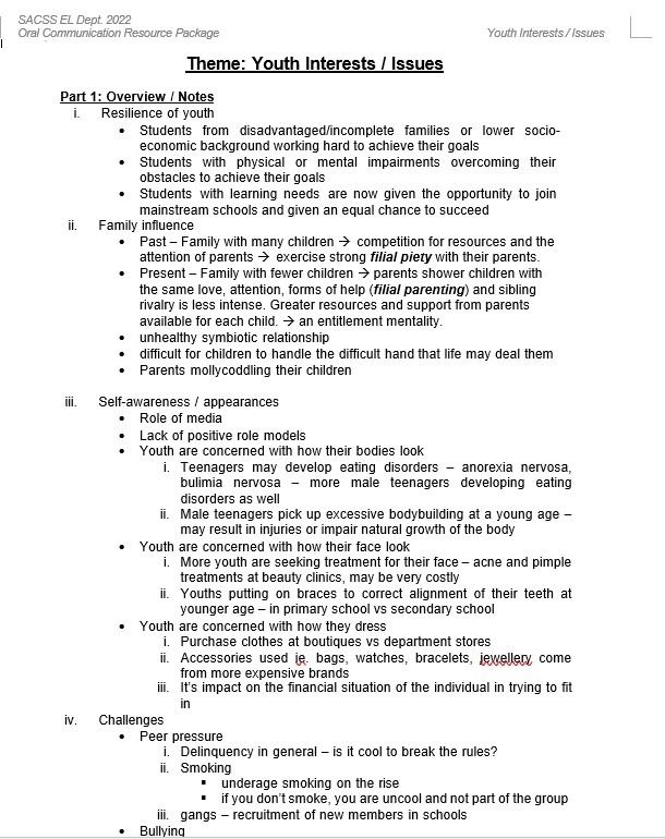 Secondary Sec 1 2 3 4 School English Argumentative and Discursive ...