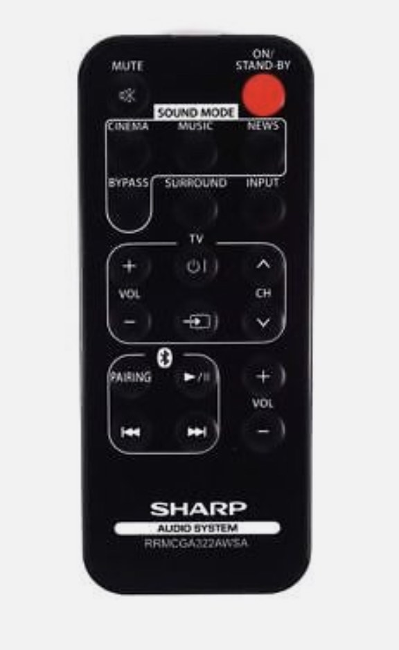 Sharp HT-SB30 Soundbar Remote Control, Audio, Soundbars, Speakers ...