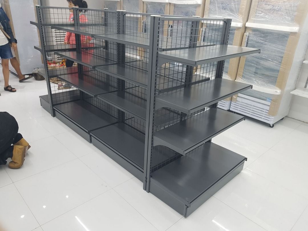 shelves metal steel standee racks gondola shelves, Furniture & Home ...