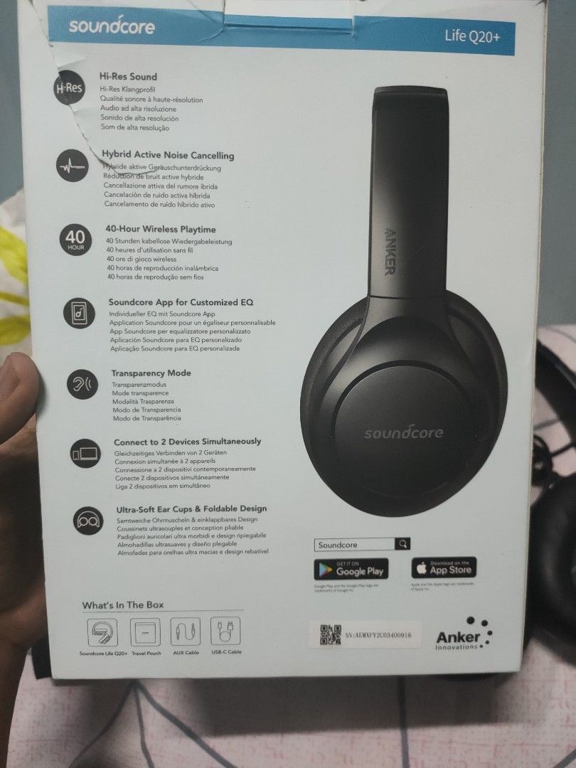 Soundcore anker q20+, Audio, Headphones & Headsets on Carousell