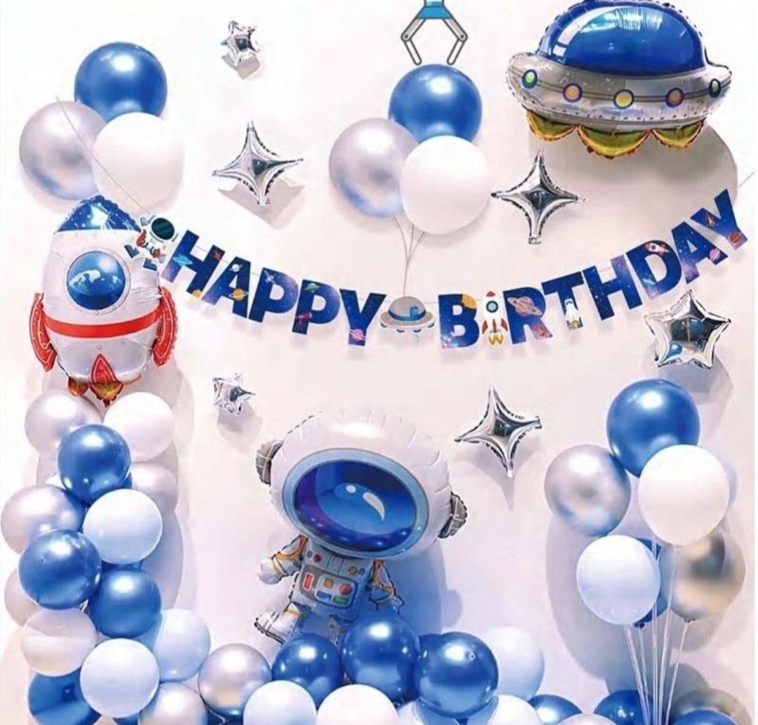 Space Birthday Decoration Set Cosmos Astronaut, Hobbies & Toys ...
