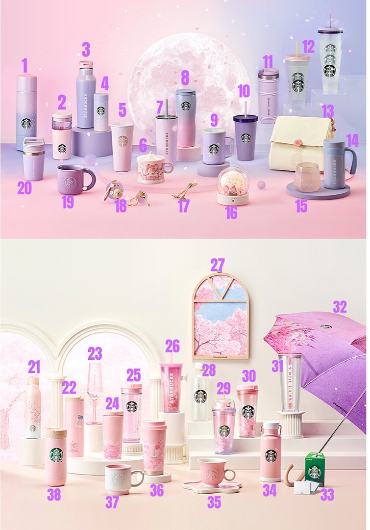 Starbucks Korea cherry blossom 2023, Furniture & Home Living, Kitchenware & Tableware, Water ...