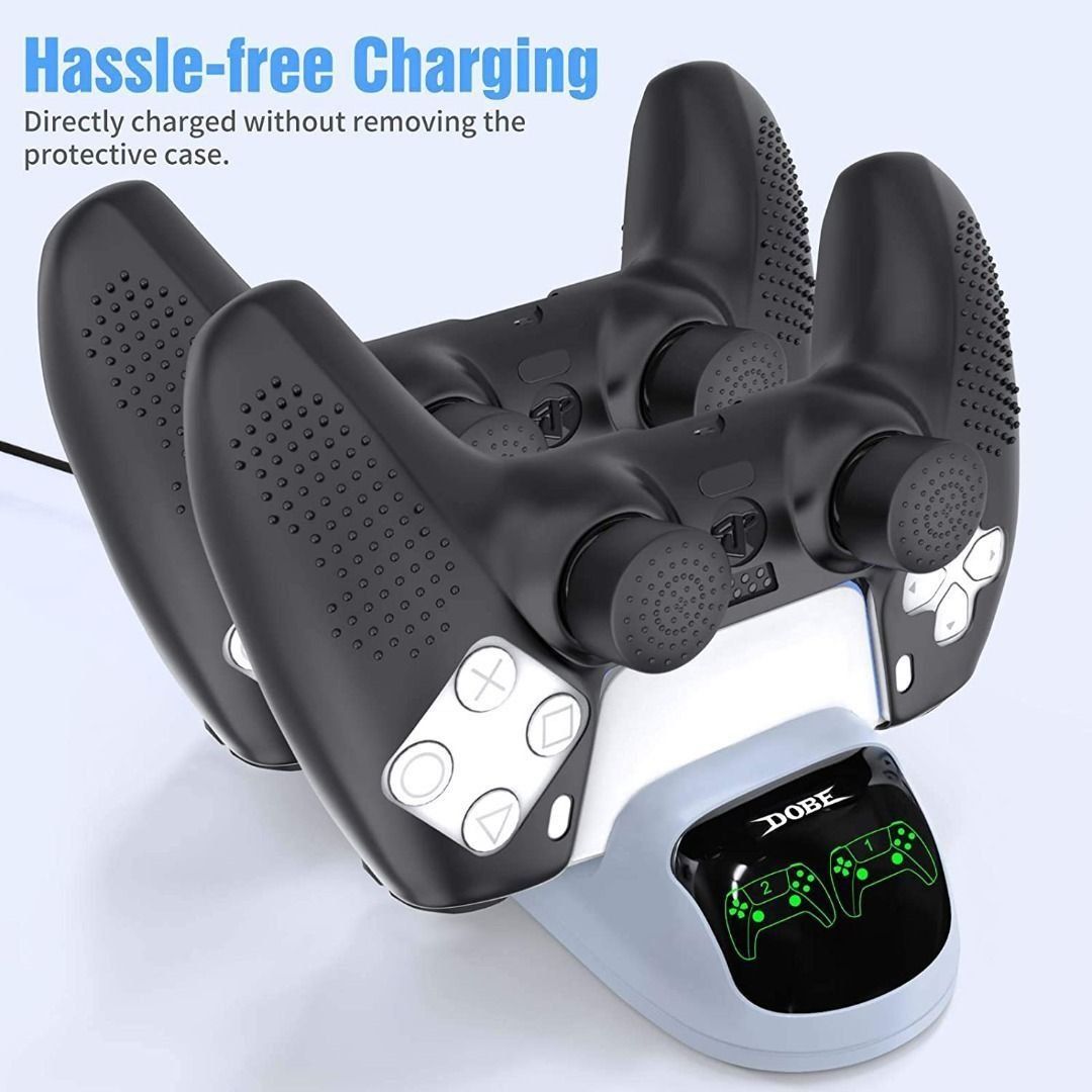 T243 Charger for PS5 Controller, Charger Station Dual USB Controller Charger Fast Charging ...