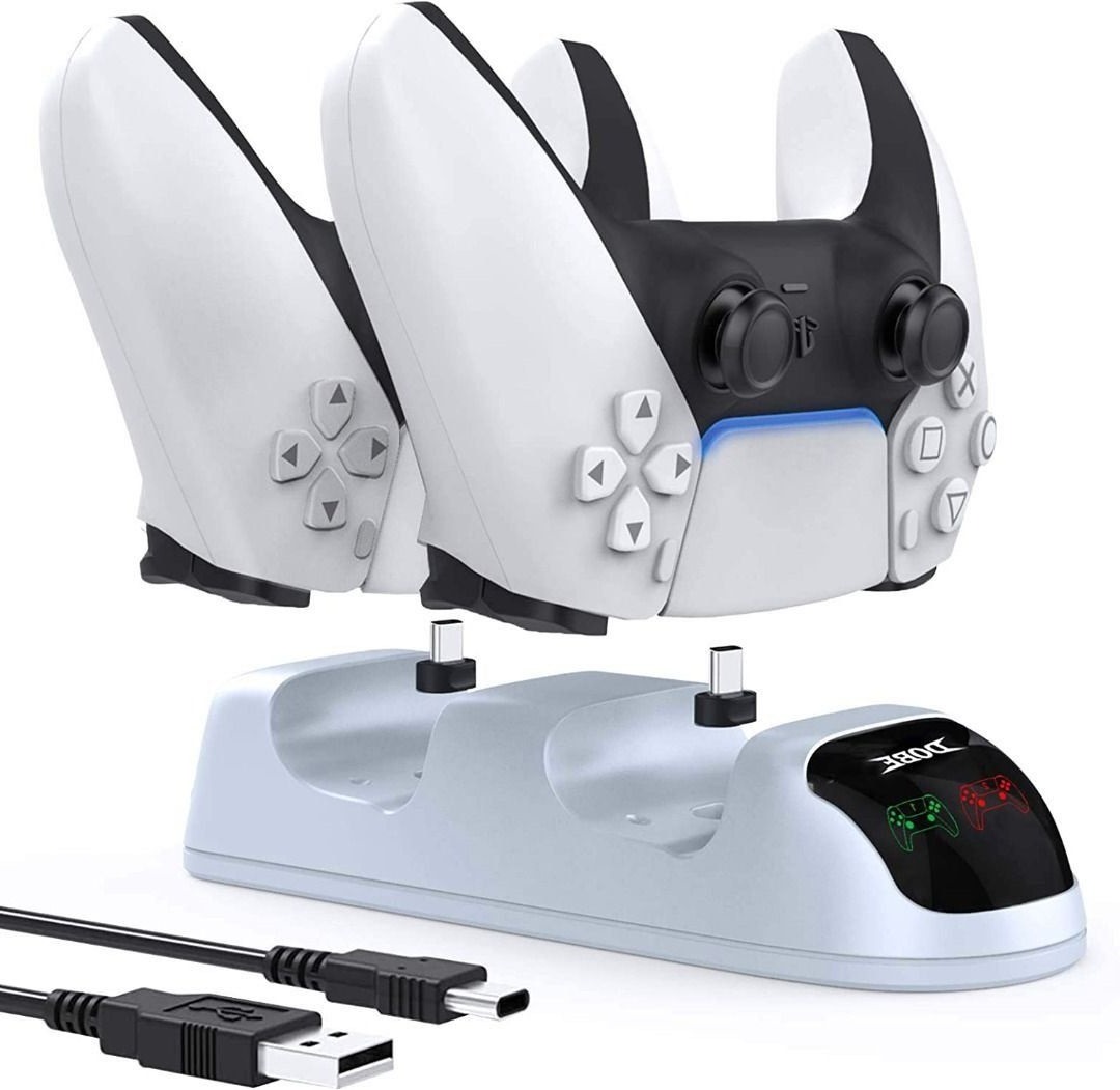 T243 Charger for PS5 Controller, Charger Station Dual USB Controller Charger Fast Charging ...