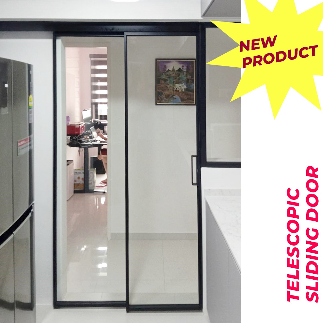 Telescopic Sliding Door (Synchronized), Furniture & Home Living ...