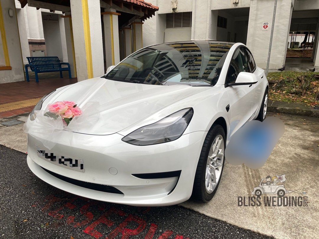 Tesla Model 3 Wedding Car , Cars, Car Rental on Carousell