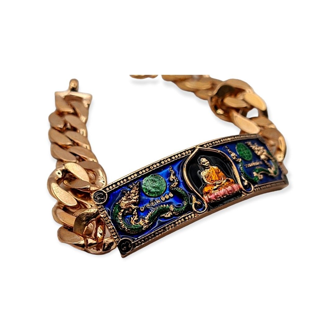 Thai amulet bracelet Ruay Muean Larn (meaning rich for 10,000 millions ...