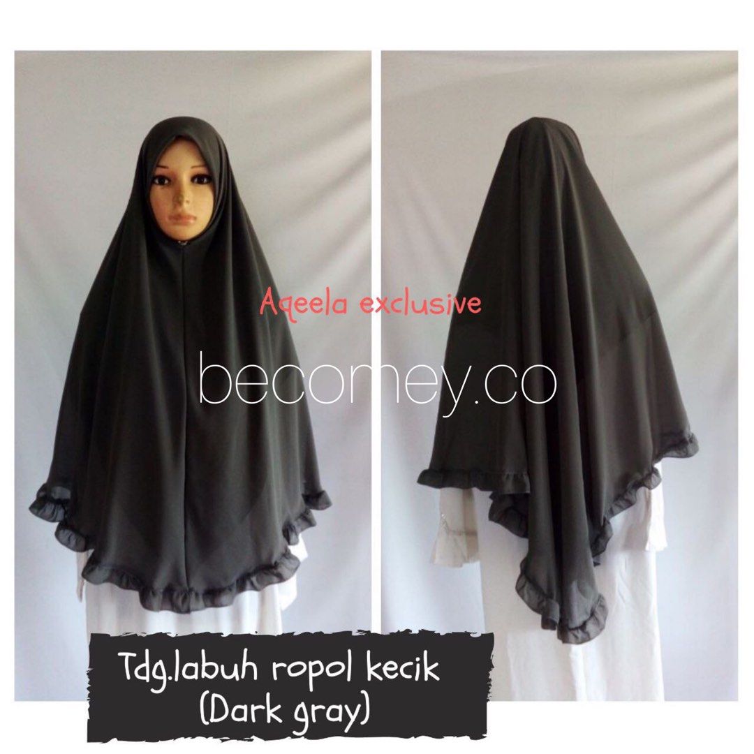 tudung labuh ropol set purdah set niqab, Women's Fashion, Muslimah ...