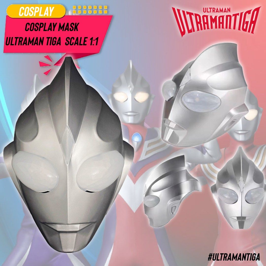 Ultraman Tiga Mask Helmet Cosplay Hobbies And Toys Collectibles And Memorabilia Vintage