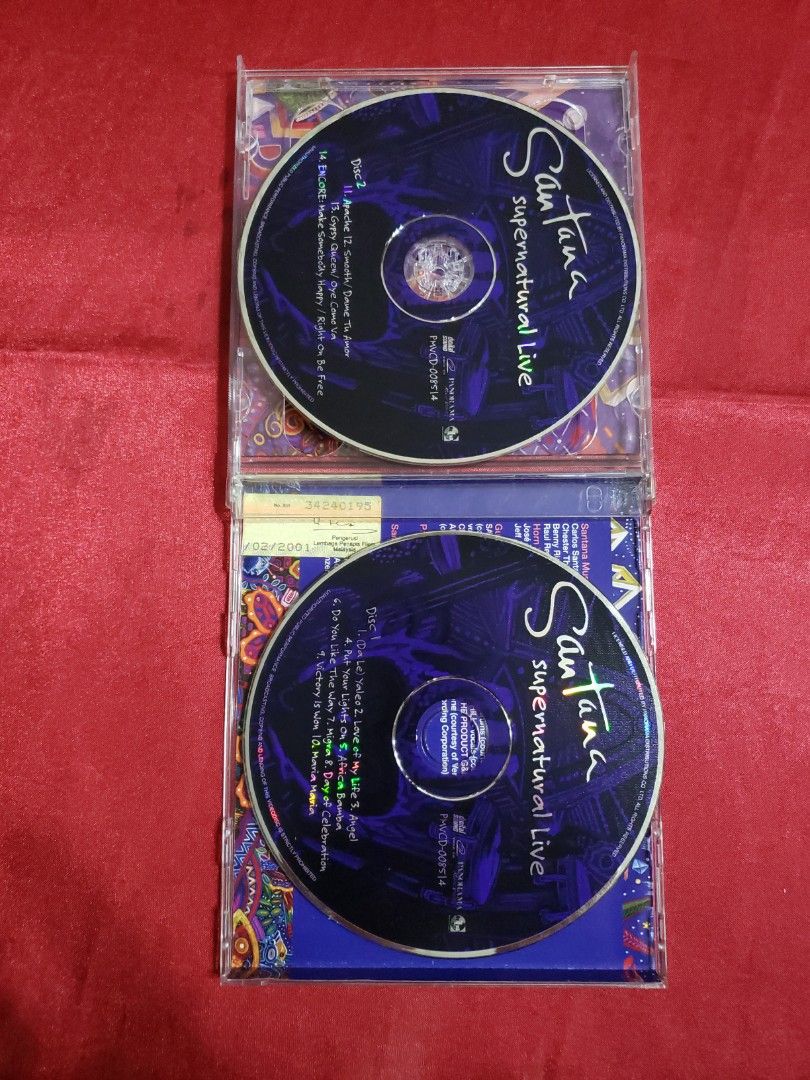 VCD LIVE CONCERT / 2000 - SANTANA _ SUPERNATURAL LIVE, Hobbies & Toys ...