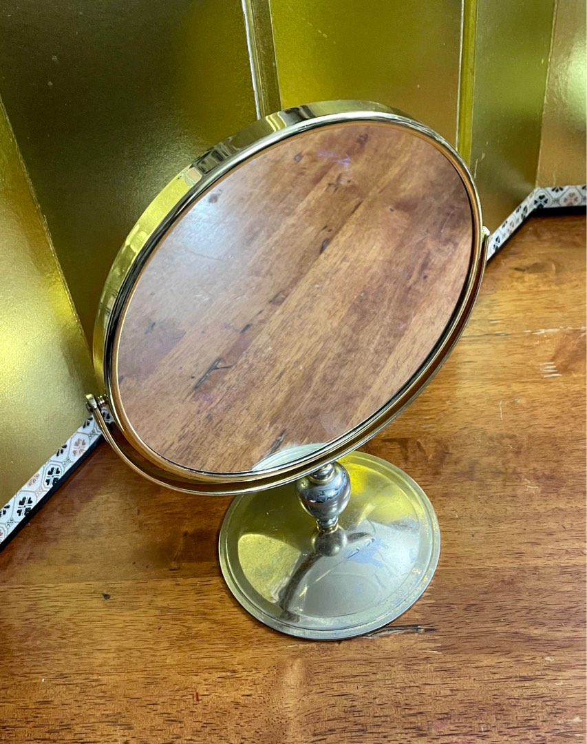 Vintage English Double Sided Table Mirror 21x28cms, Furniture & Home ...