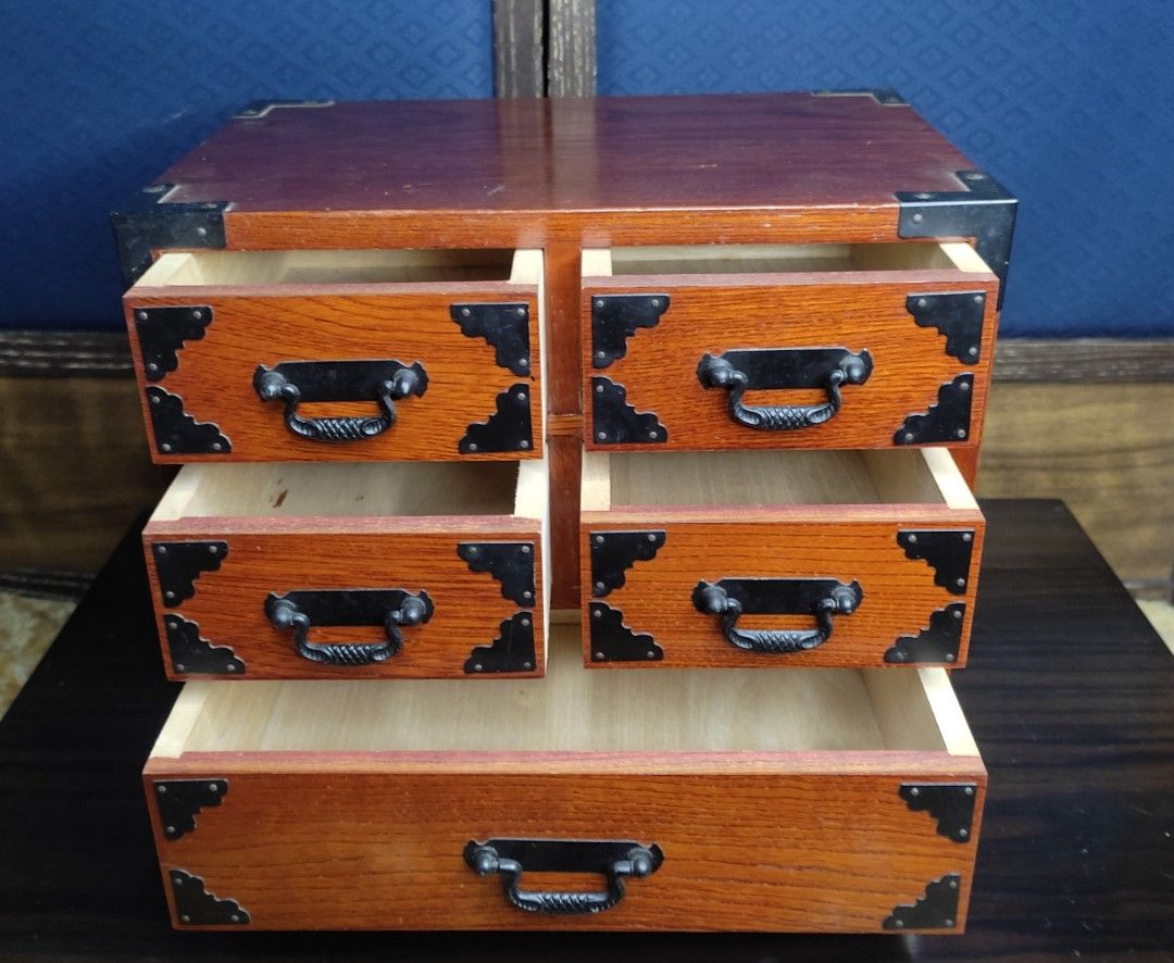 Vintage Japanese Tansu Wooden Chest Box, Men's Fashion, Watches ...