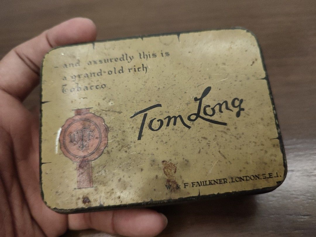 Vintage Tom Long Tobacco Tin With Hinged Lid W & F Faulkner, Hobbies ...