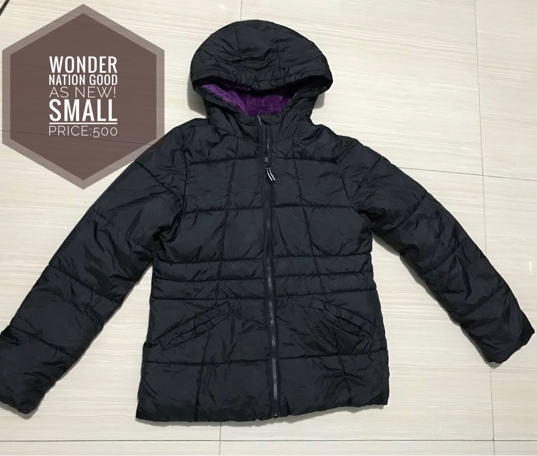 Wonder nation black puffer jacket on Carousell