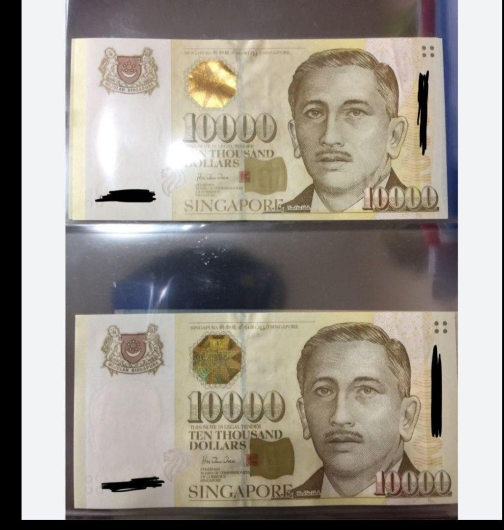 $10 000 note 10k notes Singapore notes Ten Thousand Dollars $10000 ...
