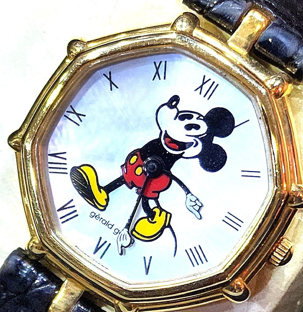 18k Gold gerald Genta Disney Mickey Mouse MOP, Luxury, Watches on Carousell