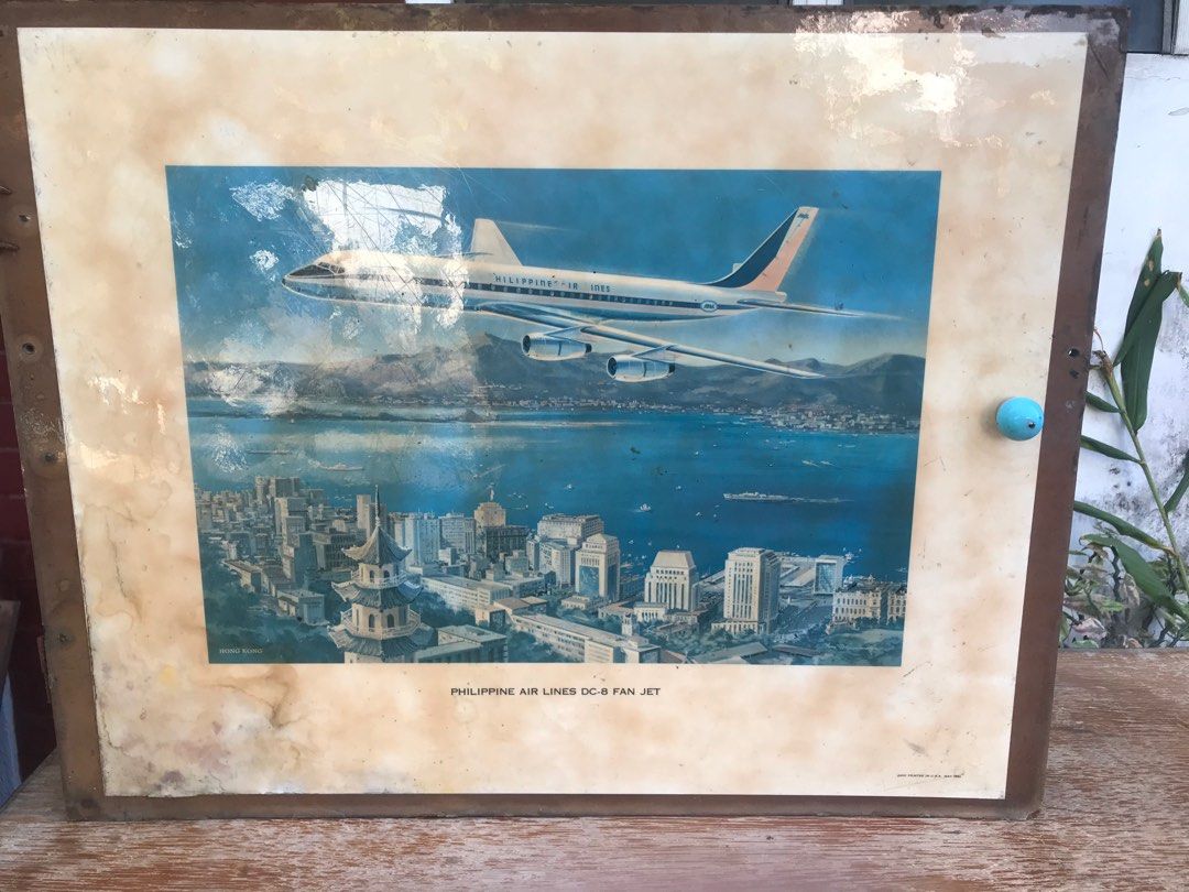 1963 Philippine Airlines PAL framed poster, Hobbies & Toys, Memorabilia ...