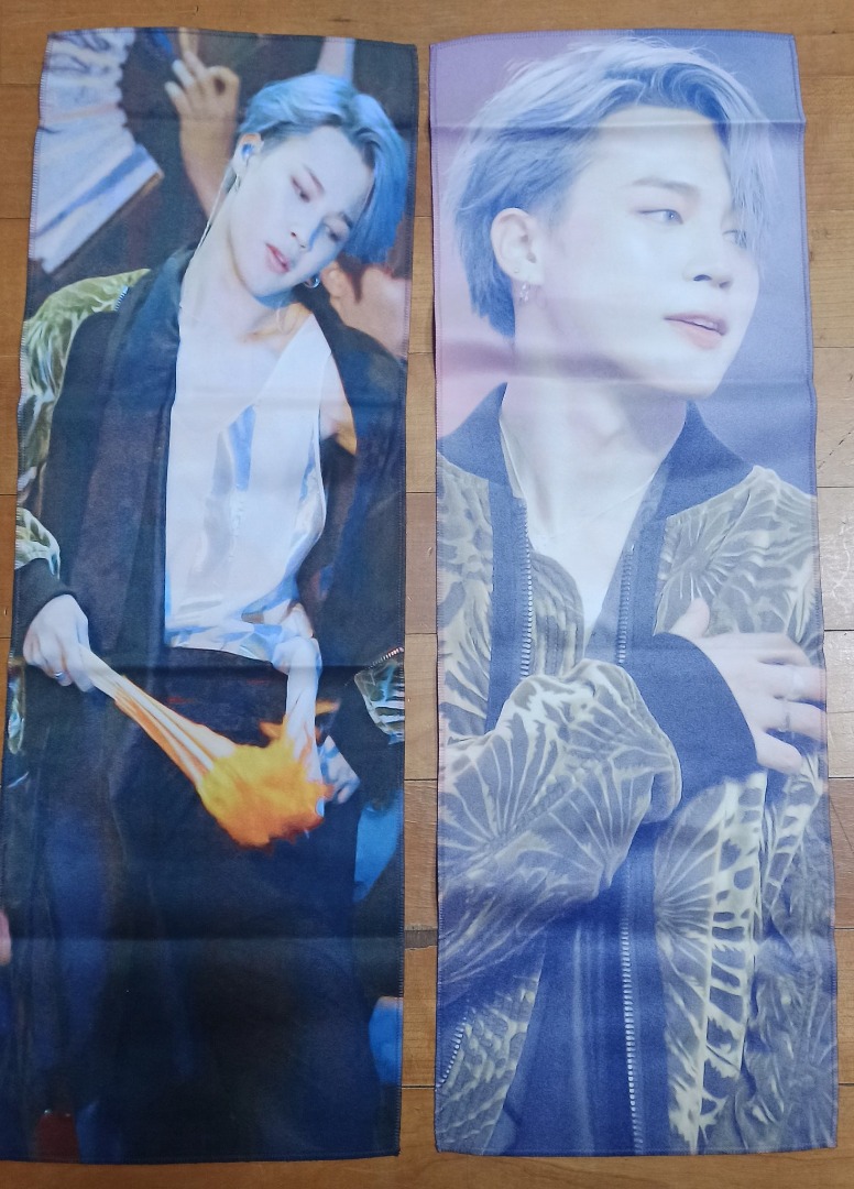 2018 MMA IDOL Performance BTS Jimin Reflective Fansite Slogan Fabric ...