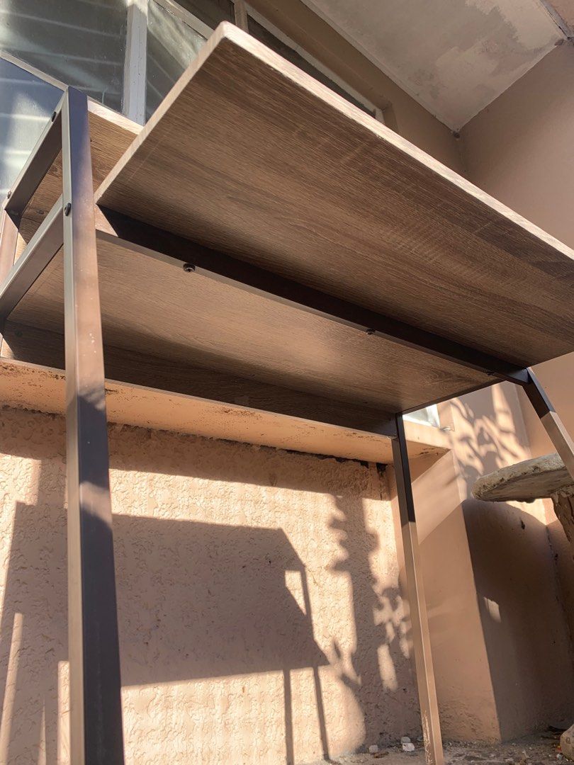 2 Tier Layer Wooden Desktop Computer Study Table/Desk, Furniture & Home ...