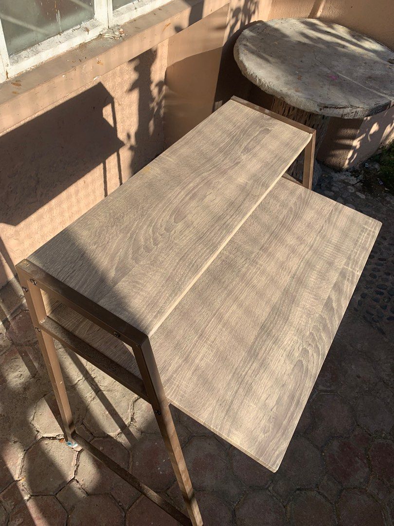 2 Tier Layer Wooden Desktop Computer Study Table/Desk, Furniture & Home ...