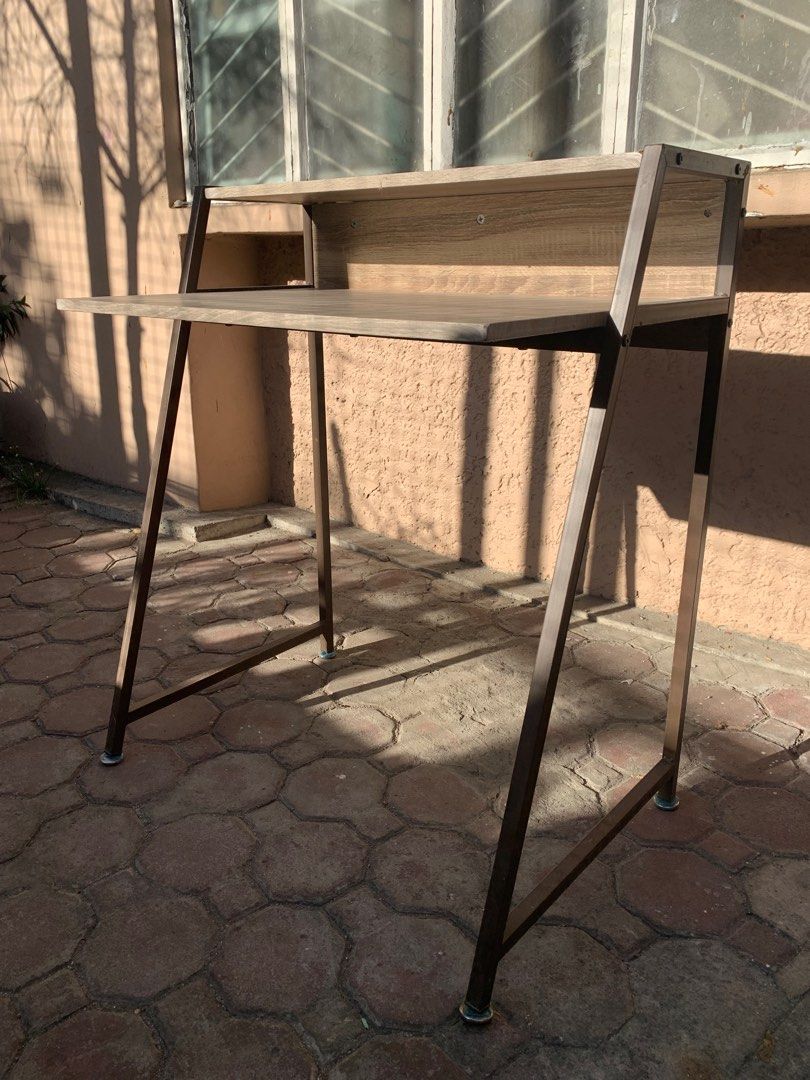 2 Tier Layer Wooden Desktop Computer Study Table/Desk, Furniture & Home ...