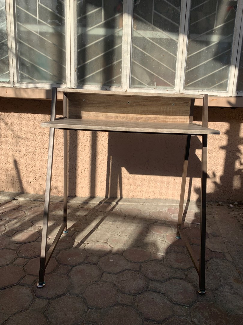 2 Tier Layer Wooden Desktop Computer Study Table/Desk, Furniture & Home ...