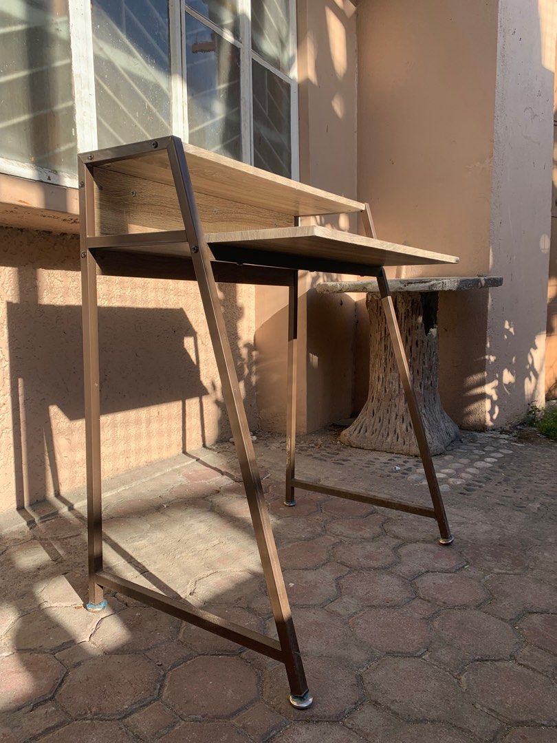 2 Tier Layer Wooden Desktop Computer Study Table/Desk, Furniture & Home ...