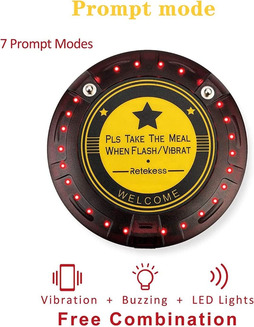 3208) Retekess TD103 Pagers for Restaurant Long Range Beepers Wireless ...