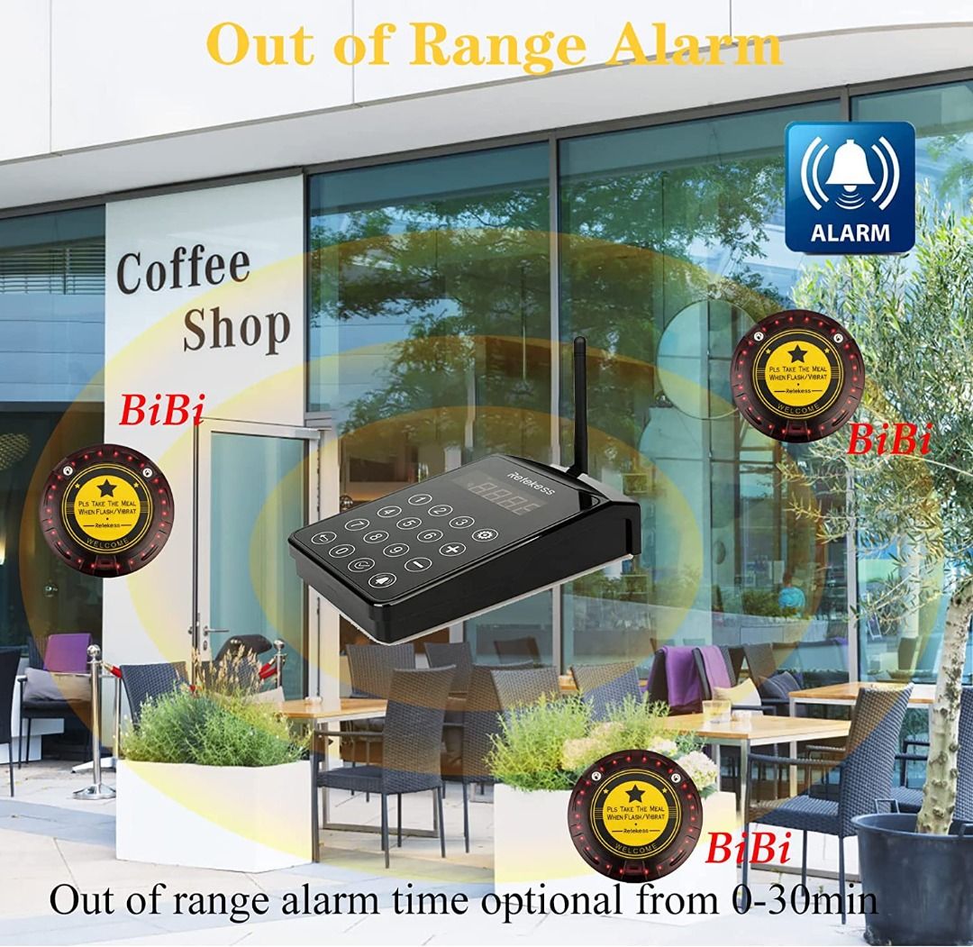 3208) Retekess TD103 Pagers for Restaurant Long Range Beepers Wireless Calling System Buzzers ...