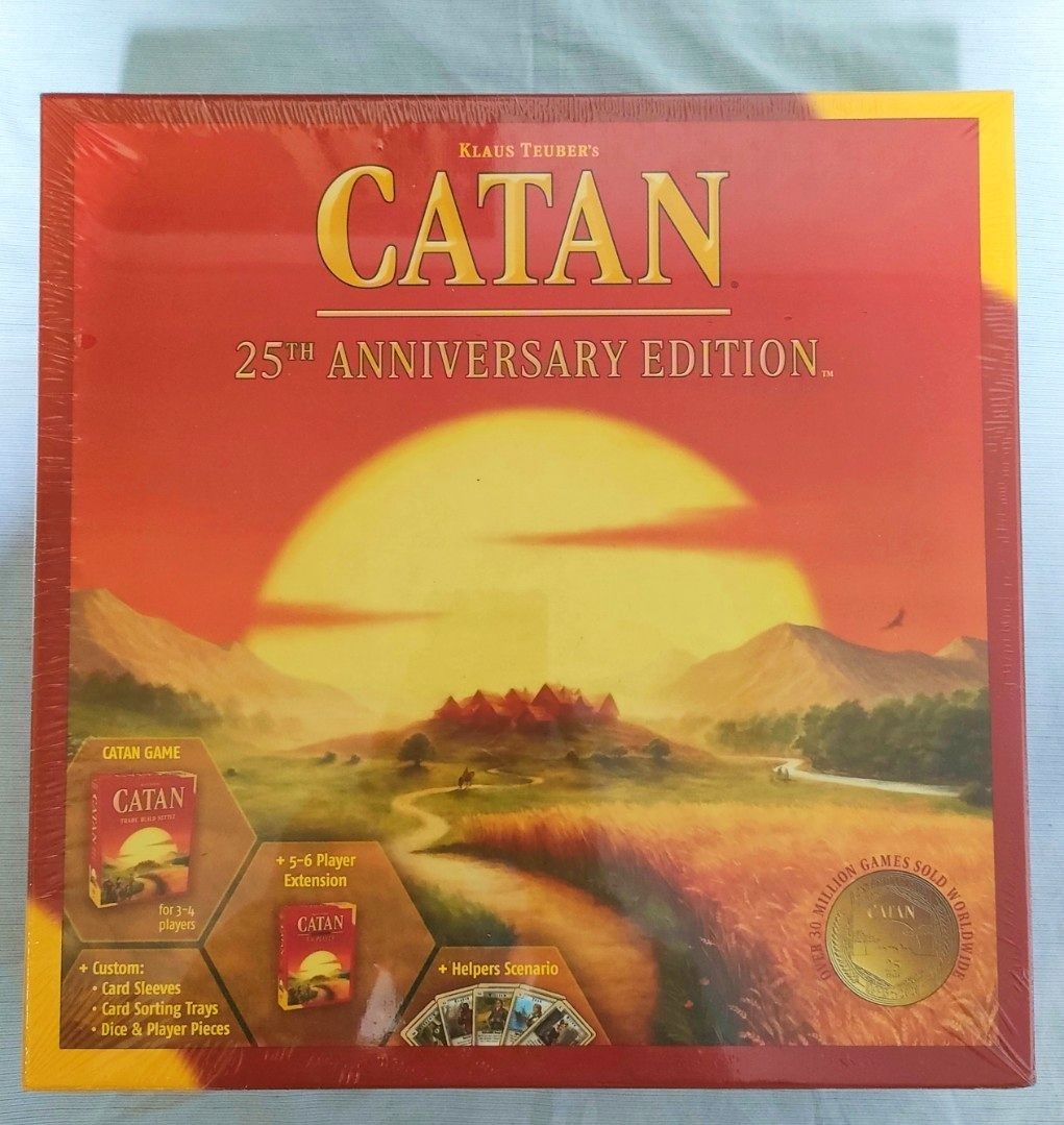 卡坦島: 25週年紀念版(英文) /Catan 25th Anniversary Edition /Board games /多人桌遊, 興趣 ...