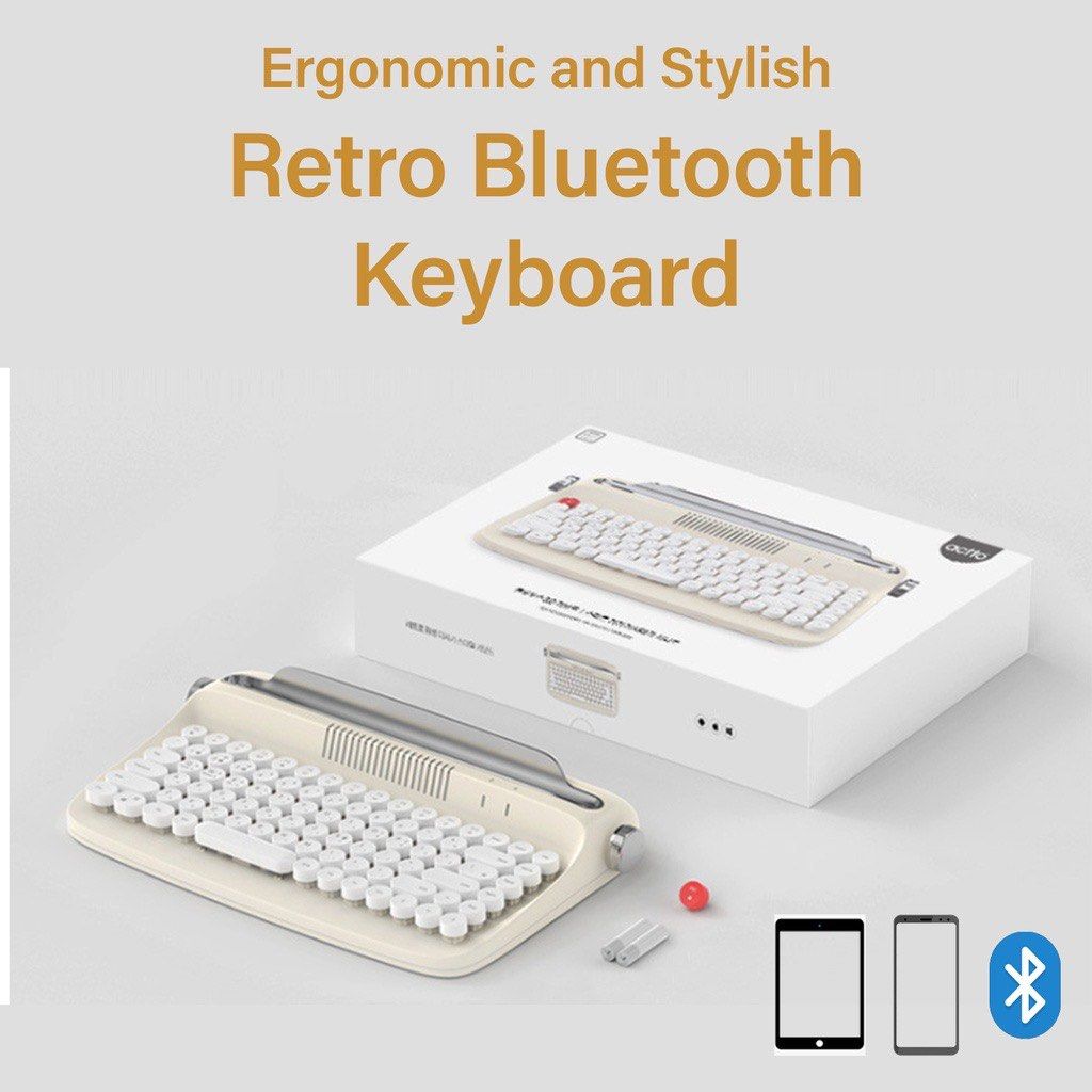 Actto retro bluetooth wireless keyboard, Computers & Tech, Parts ...