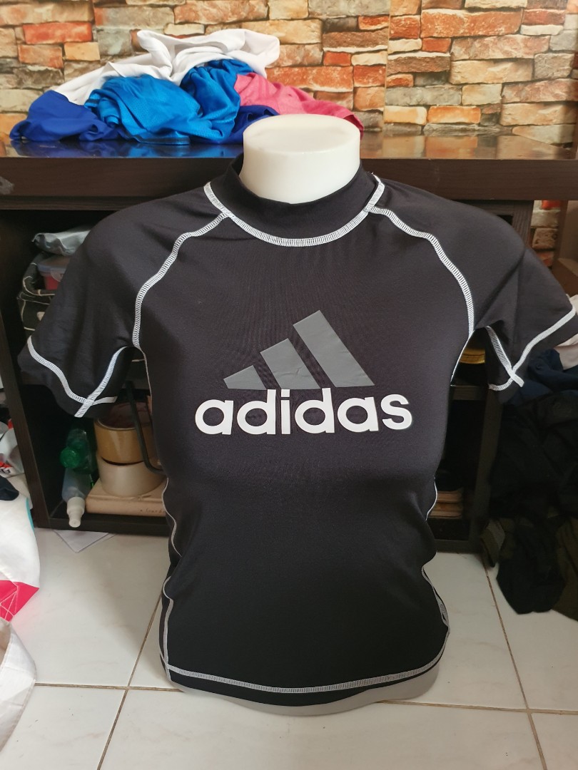 Adidas Rash Guard, Women's Fashion, Swimwear, Rash guard on Carousell