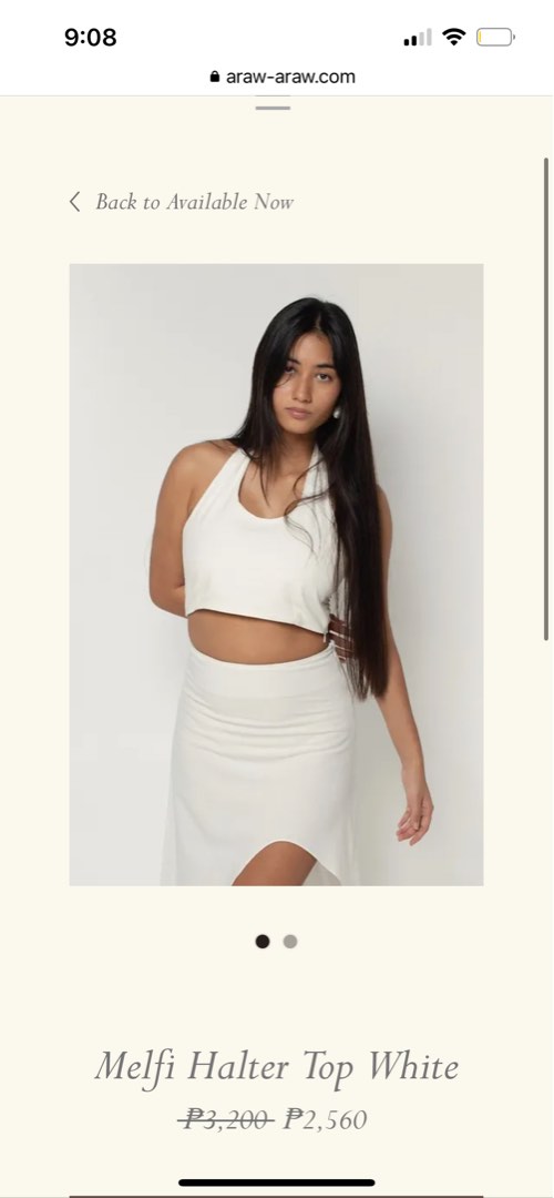 Araw the line Melfi halter top in army green on Carousell