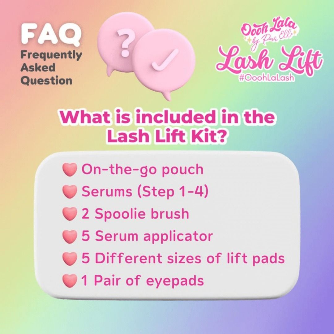 Authentic Oooh Lalash Lash Lift Kit by Pavi Elle 1 Kit, Beauty ...