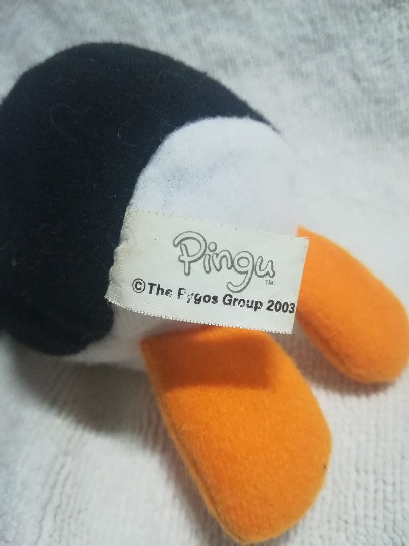 Authentic Rare Vintage Pygos Pingu the Penguin Beanie Plush Soft Toy ...