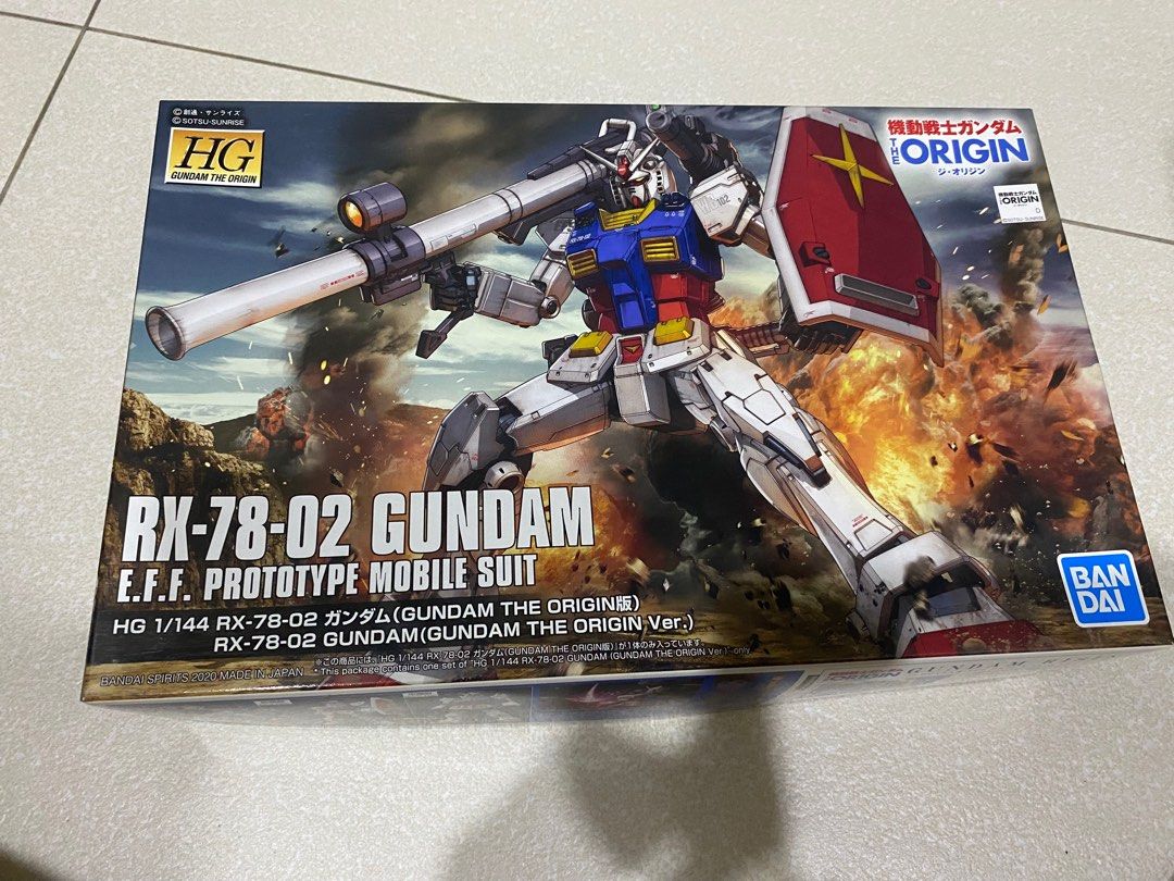 Bandai HG 1/144 Gundam RX78-2 Gundam The Origin Version, Hobbies & Toys, Toys & Games on Carousell