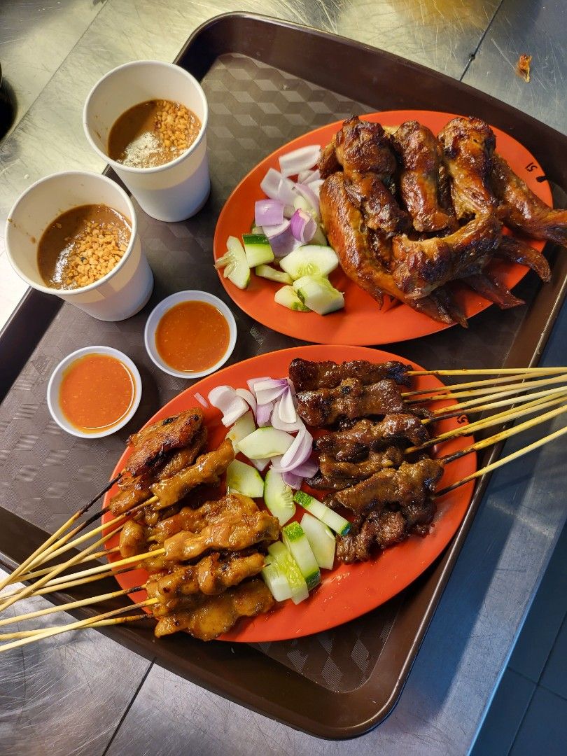 Bbq Satay Chicken Wing Otah Prawn, Food & Drinks, Local Eats on Carousell