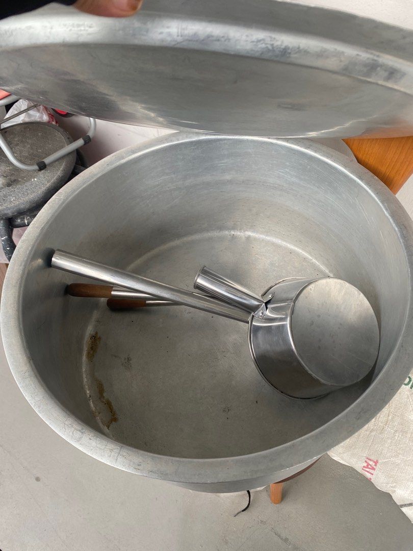 Big cooking pot with utensils, Furniture & Home Living, Kitchenware ...