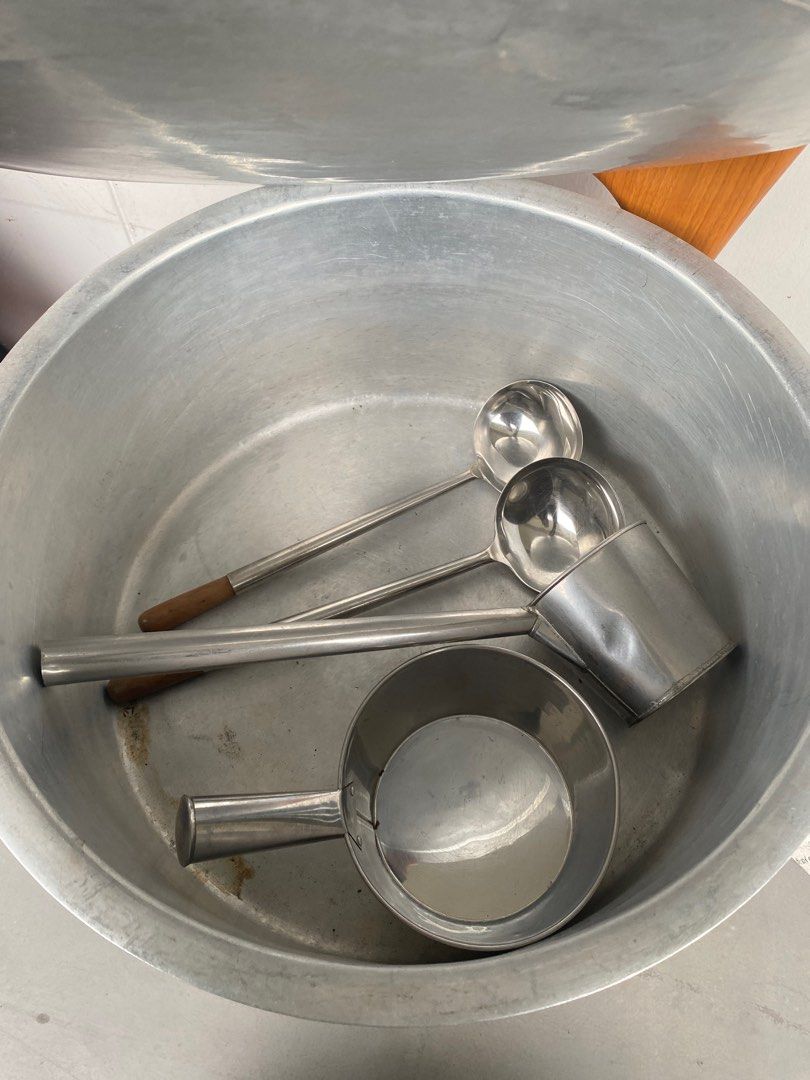 Big cooking pot with utensils, Furniture & Home Living, Kitchenware ...