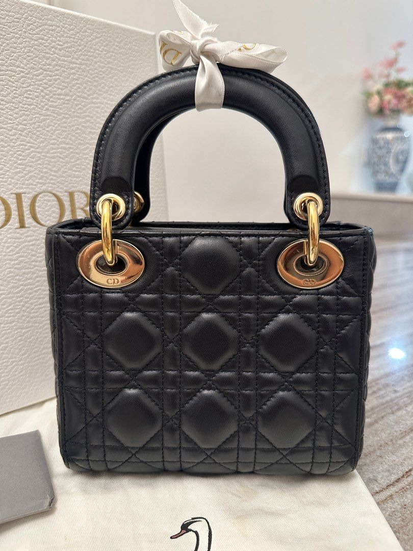 Black Mini Lady Dior, Luxury, Bags & Wallets on Carousell