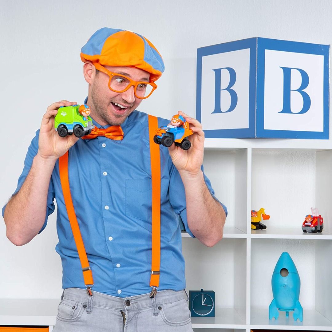 Blippi BLP0017 Mini Vehicles 2 Pack, Blippi Mobile and Garbage Truck ...