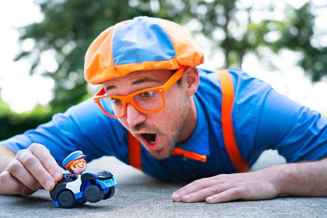 Blippi Mini Vehicles, Including Police Car and Helicopter, Each with a ...