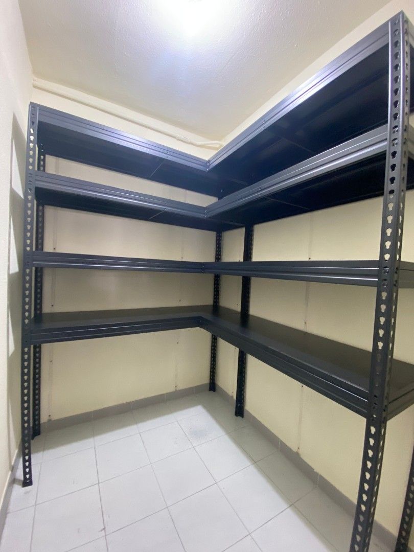 Boltless Metal Shelving Rack For HDB, BTO, Home Utility, Bomb Shelter ...