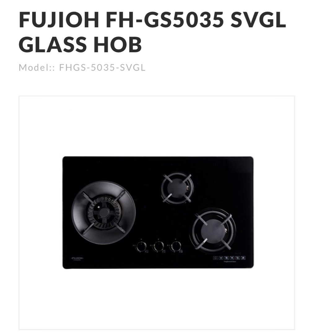 Brand new Fujioh hob- PUB - fujioh gs5035 svgl glass, TV & Home ...