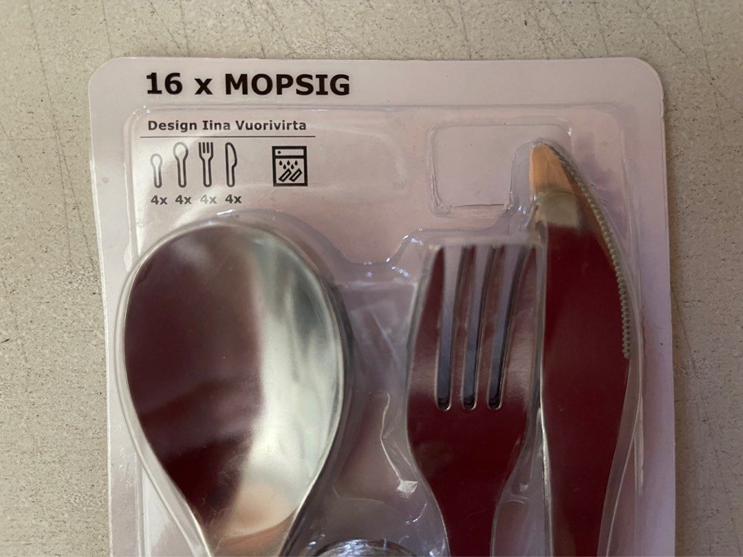 Brand New IKEA MOPSIG 16-pc Cutlery Set, Furniture & Home Living ...