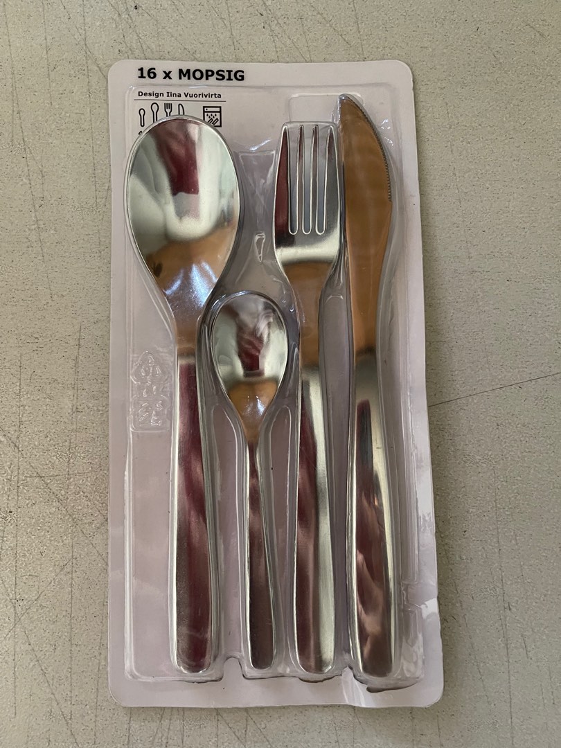Brand New IKEA MOPSIG 16-pc Cutlery Set, Furniture & Home Living ...